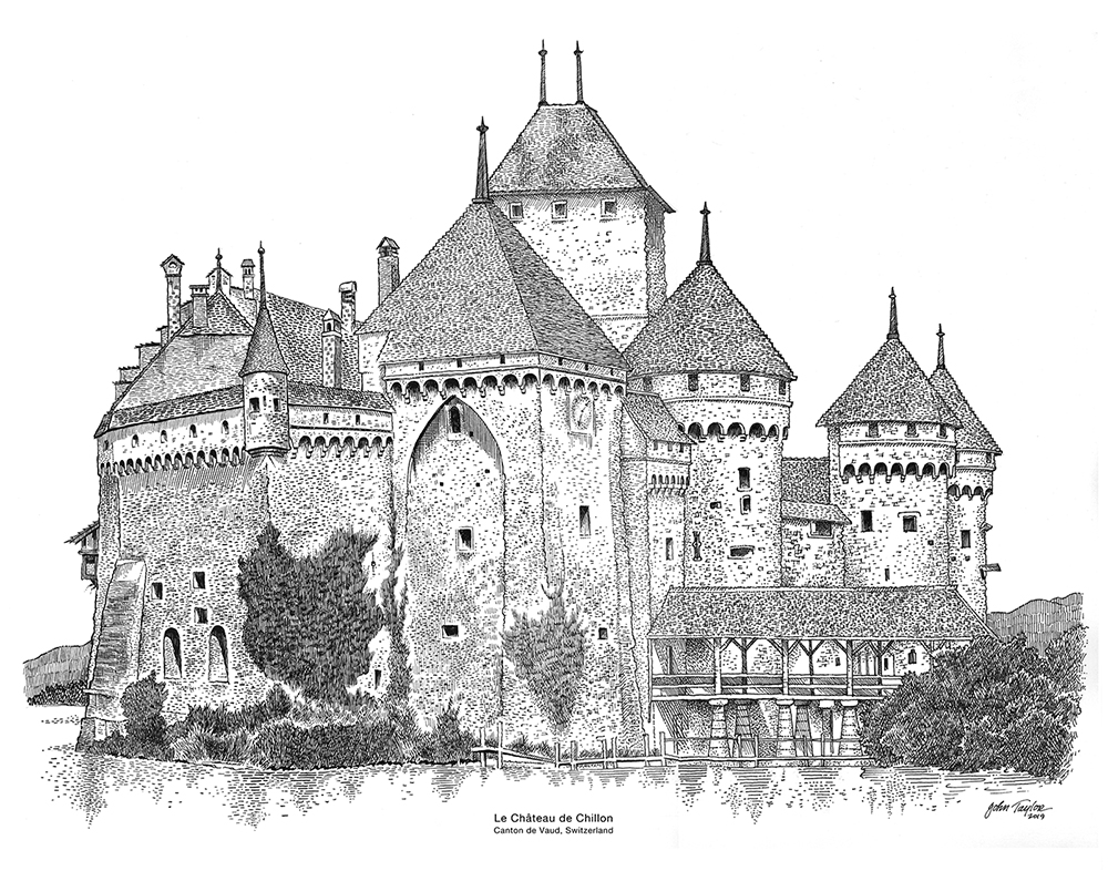 Art Print Le Ch teau De Chillon Switzerland By John Taylor Taylor Art Print Le Ch teau De Chillon Switzerland By John Taylor Taylor
